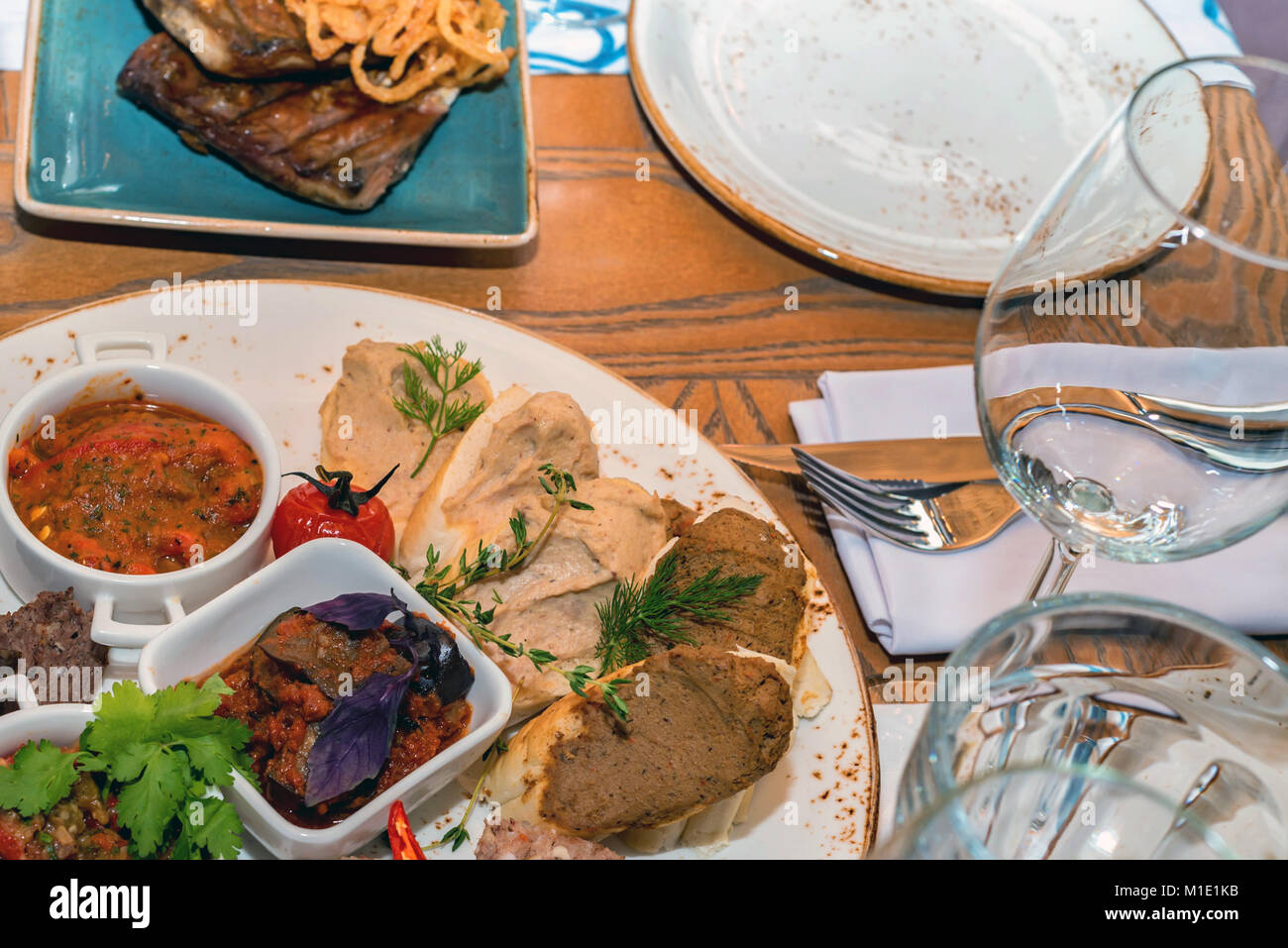 Variety of appetizers Stock Photo - Alamy