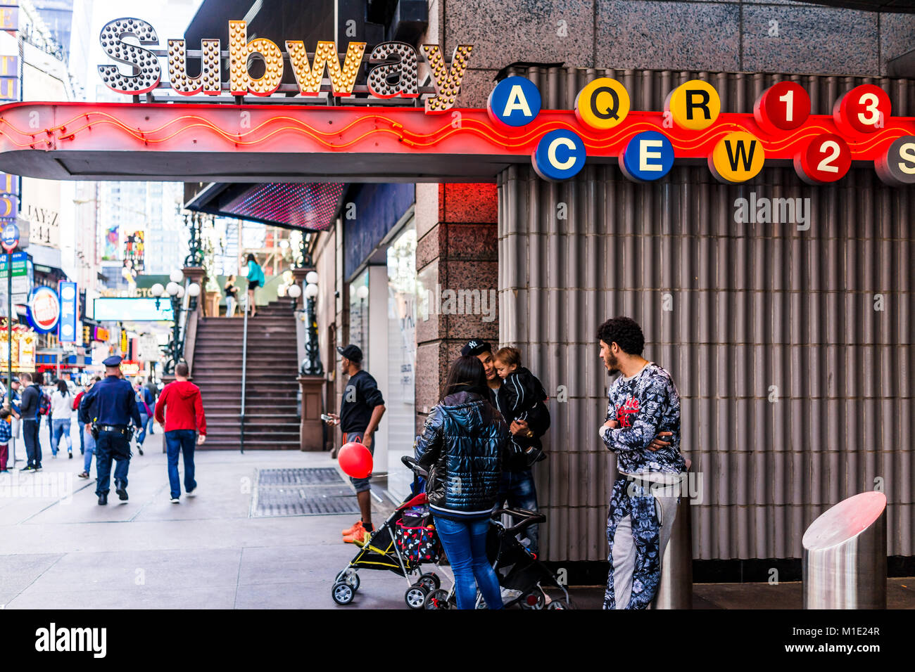 New york subway sign times square hi-res stock photography and images ...