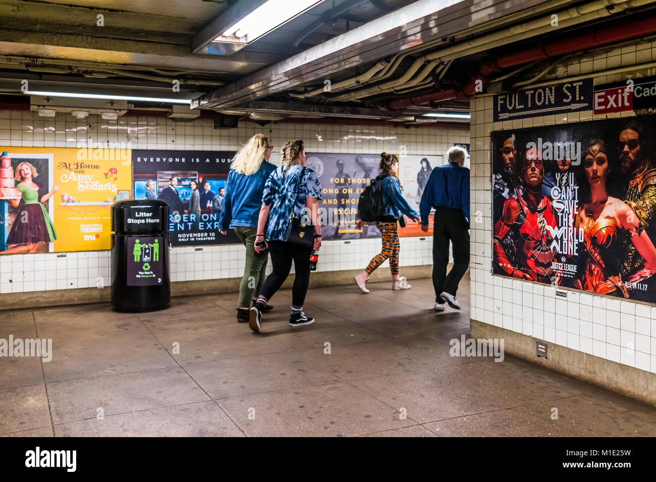 Fulton street subway station hi-res stock photography and images - Alamy