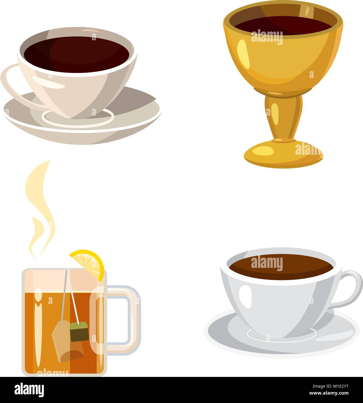 Cup icon set, cartoon style Stock Vector Image & Art - Alamy