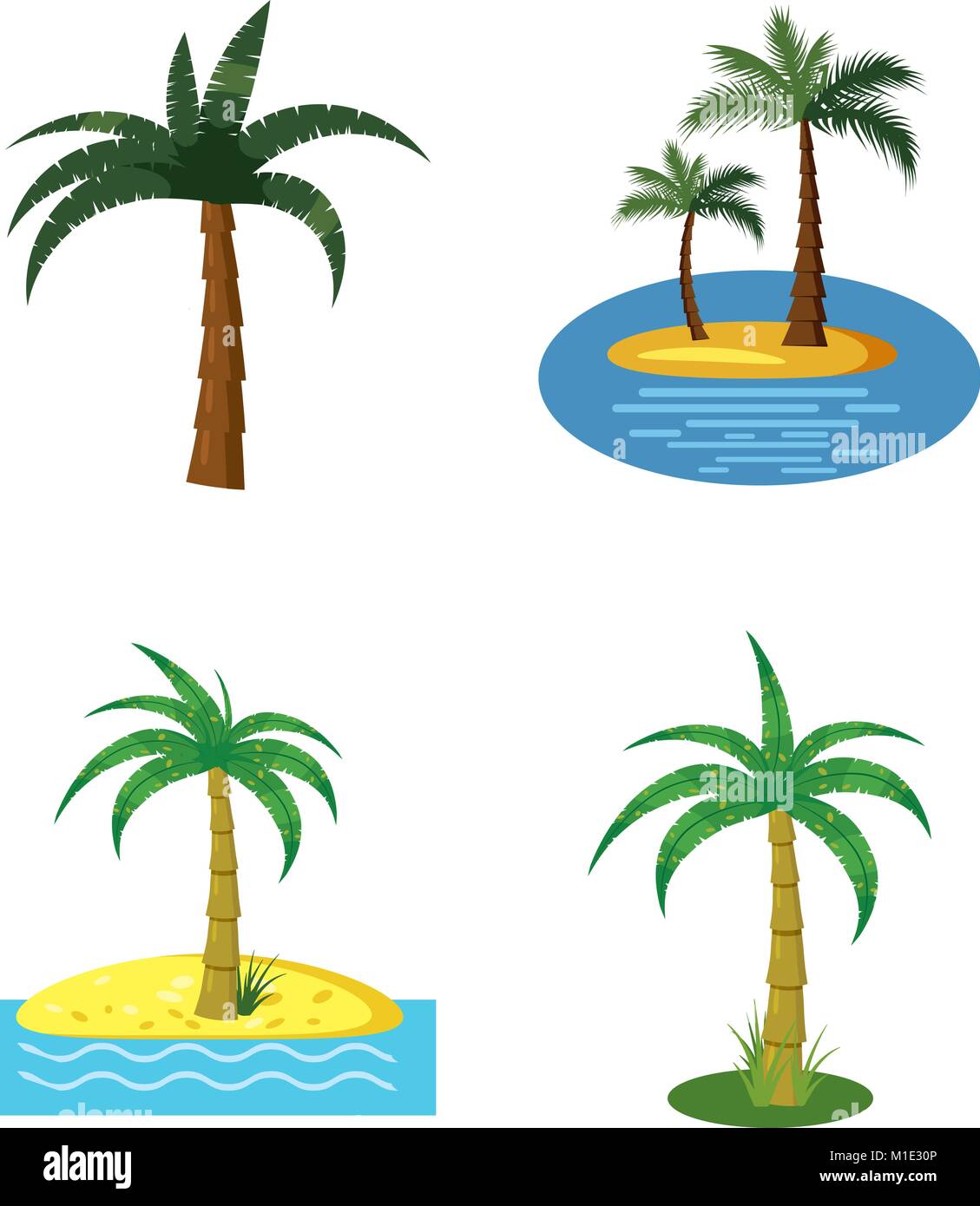 Palm tree icon set, cartoon style Stock Vector Image & Art - Alamy