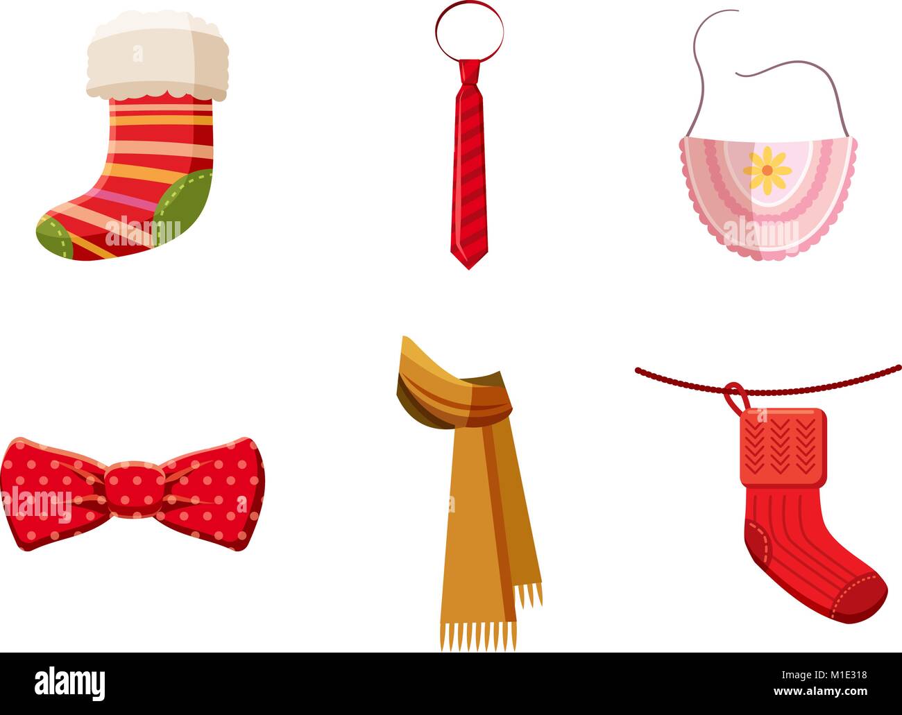 Clothes accessories icon set, cartoon style Stock Vector Image & Art ...