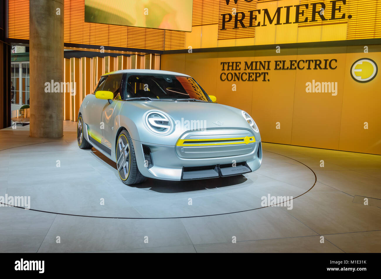 FRANKFURT, GERMANY - SEP 17, 2017: Mini Electric Concept car at ...