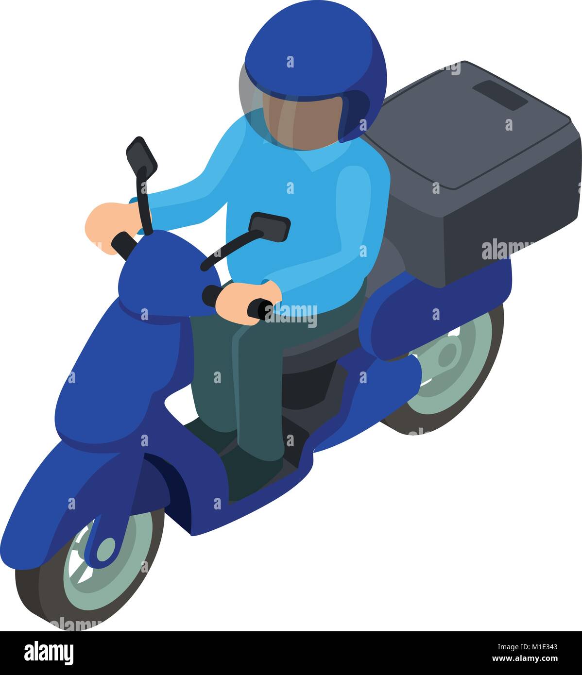 Moto delivery icon, isometric style Stock Vector Image & Art - Alamy