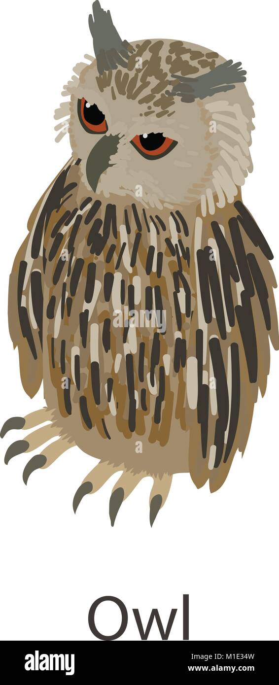 Owl icon, isometric style Stock Vector Image & Art - Alamy