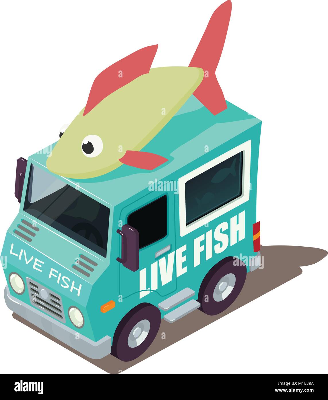 Live fish market Stock Vector Images - Alamy