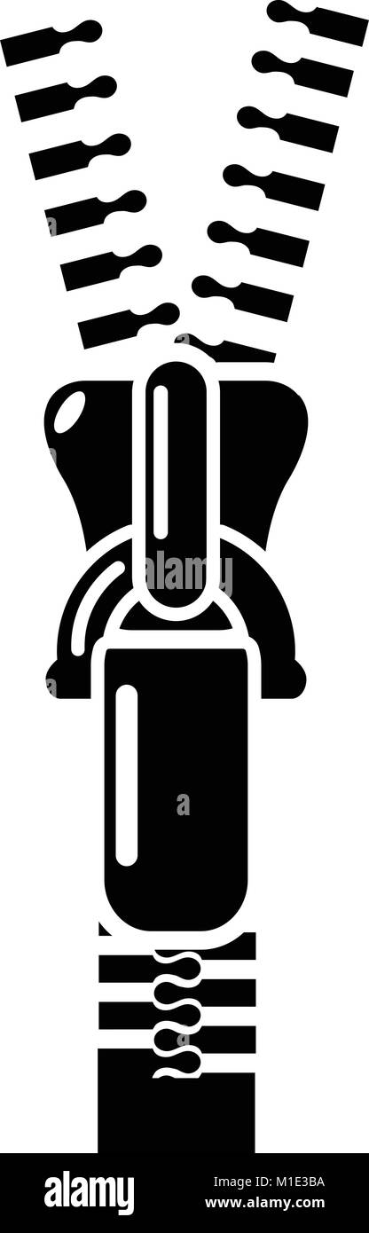 Half opened zip icon, simple style Stock Vector Image & Art - Alamy