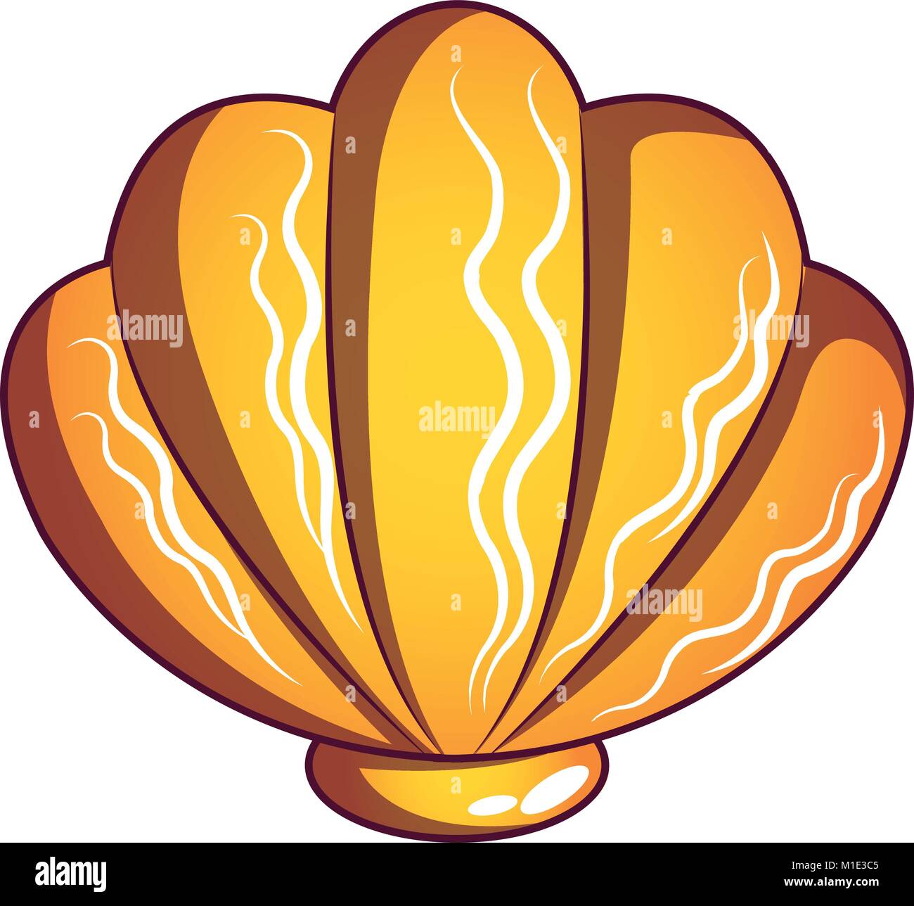 Beautiful shell icon, cartoon style Stock Vector Image & Art - Alamy