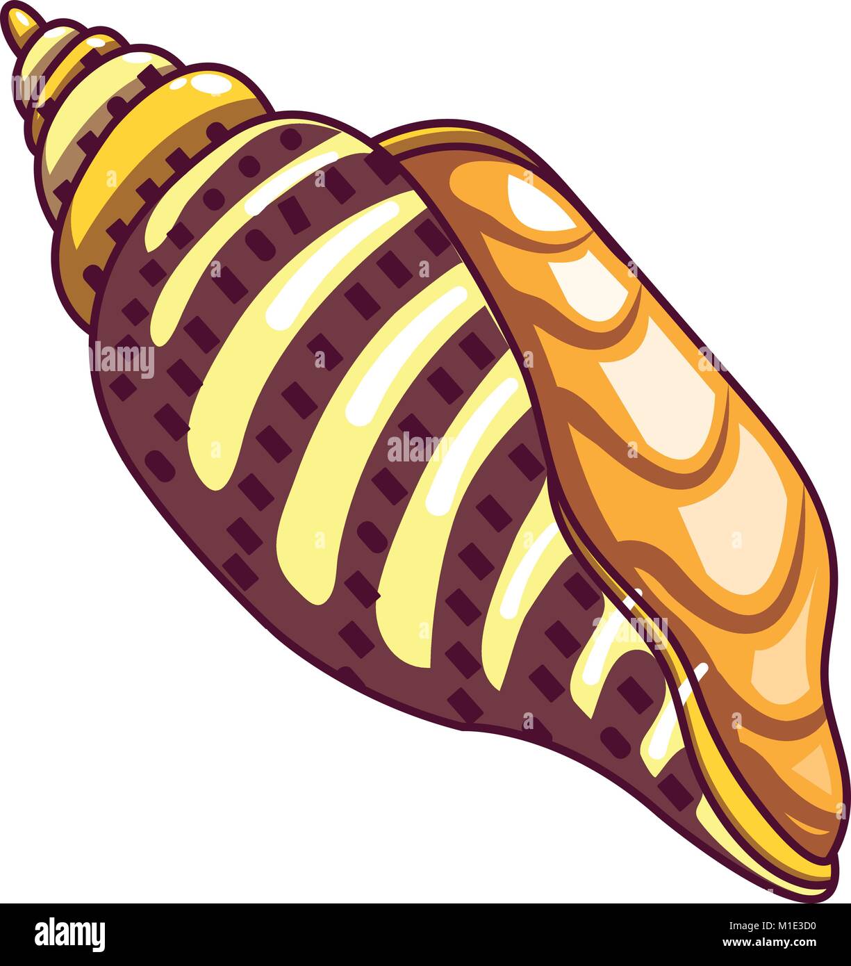 Ocean shell icon, cartoon style Stock Vector Image & Art - Alamy