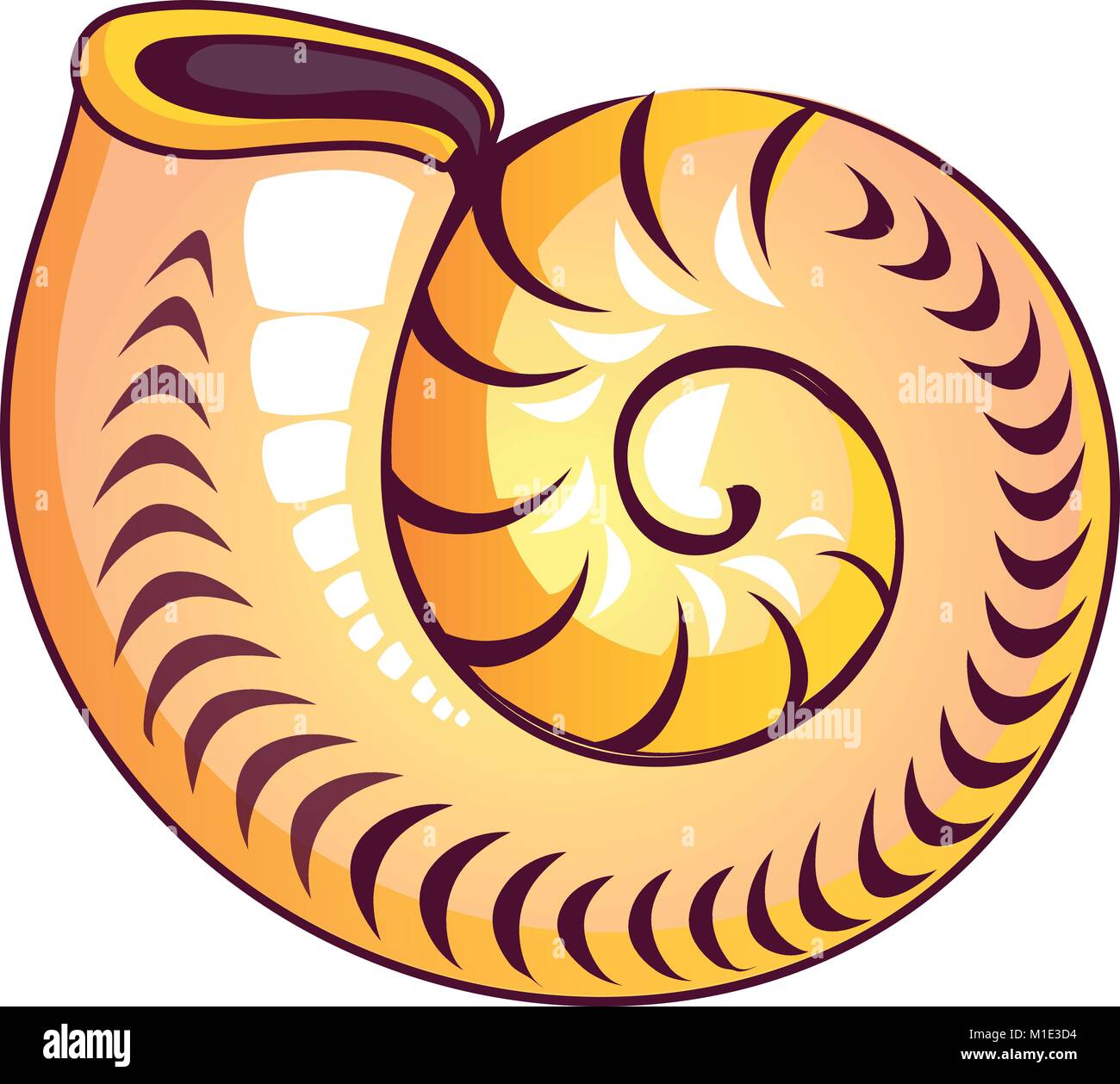 Round shell icon, cartoon style Stock Vector Image & Art - Alamy