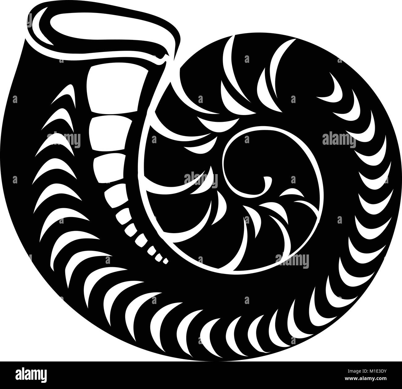 Round shell icon, simple style Stock Vector Image & Art - Alamy