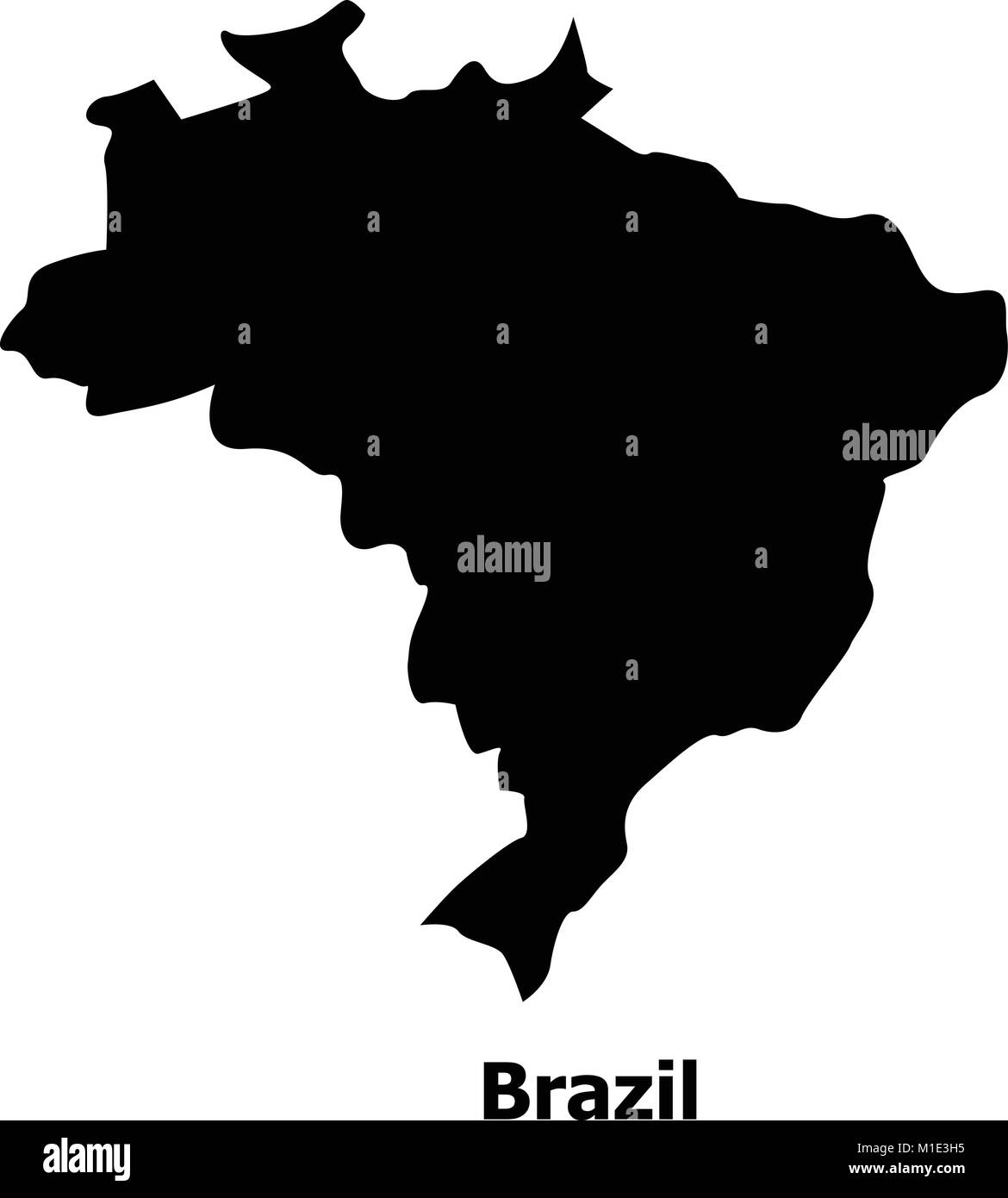 Brazil map icon, simple style Stock Vector Image & Art - Alamy