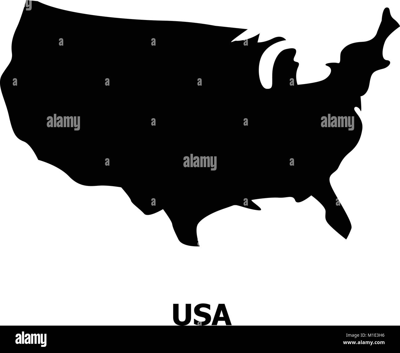 Usa map icon, simple style Stock Vector Image & Art - Alamy