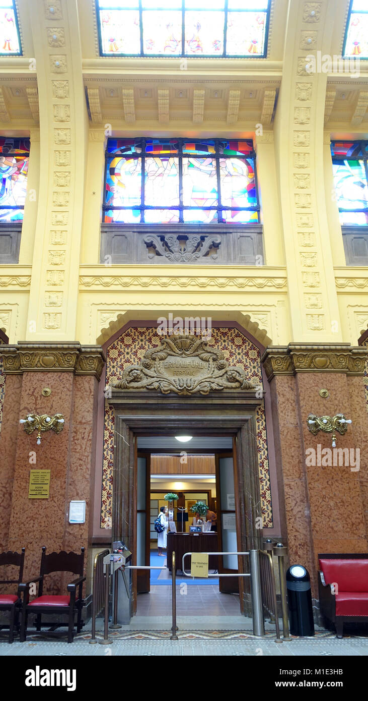 Gellert Thermal Baths Buda Budapest Hungary Europe Stock Photo - Alamy
