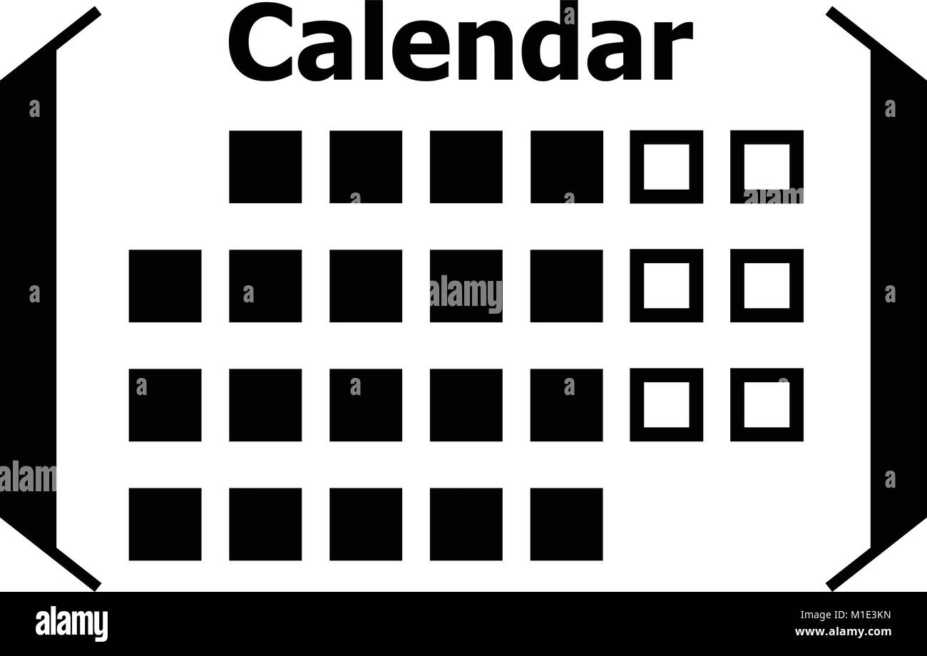 Information calendar icon, simple style Stock Vector Image & Art - Alamy