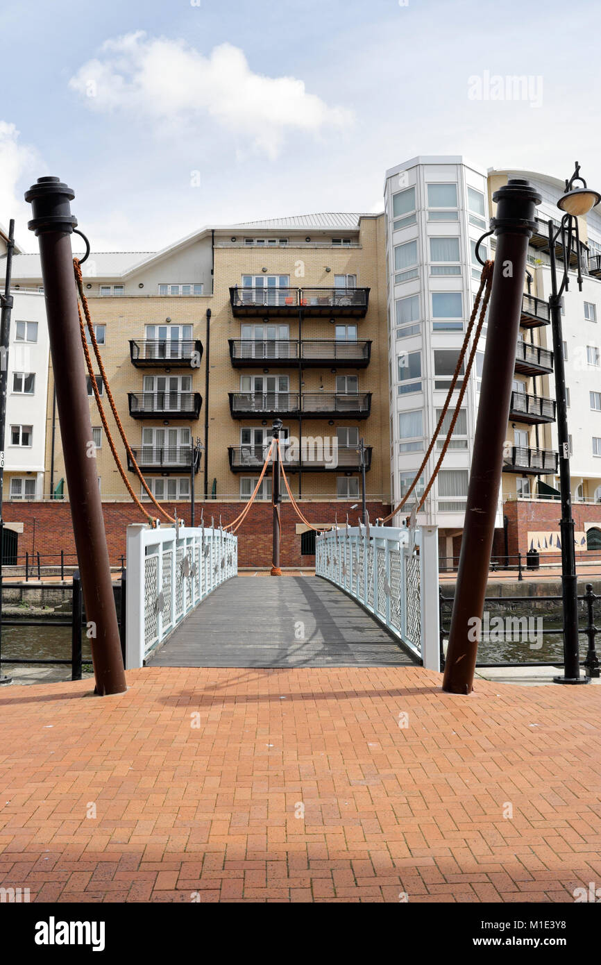 Footbridge in Cardiff Bay, Wales, UK Stock Photo - Alamy