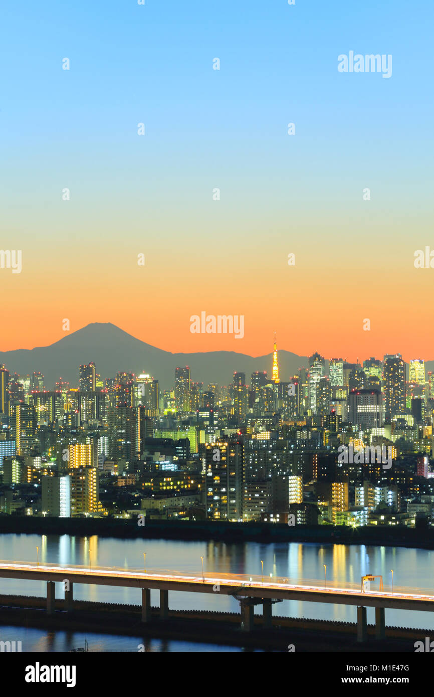 Beautiful view of Mount Fuji from Tokyo, Japan Stock Photo - Alamy