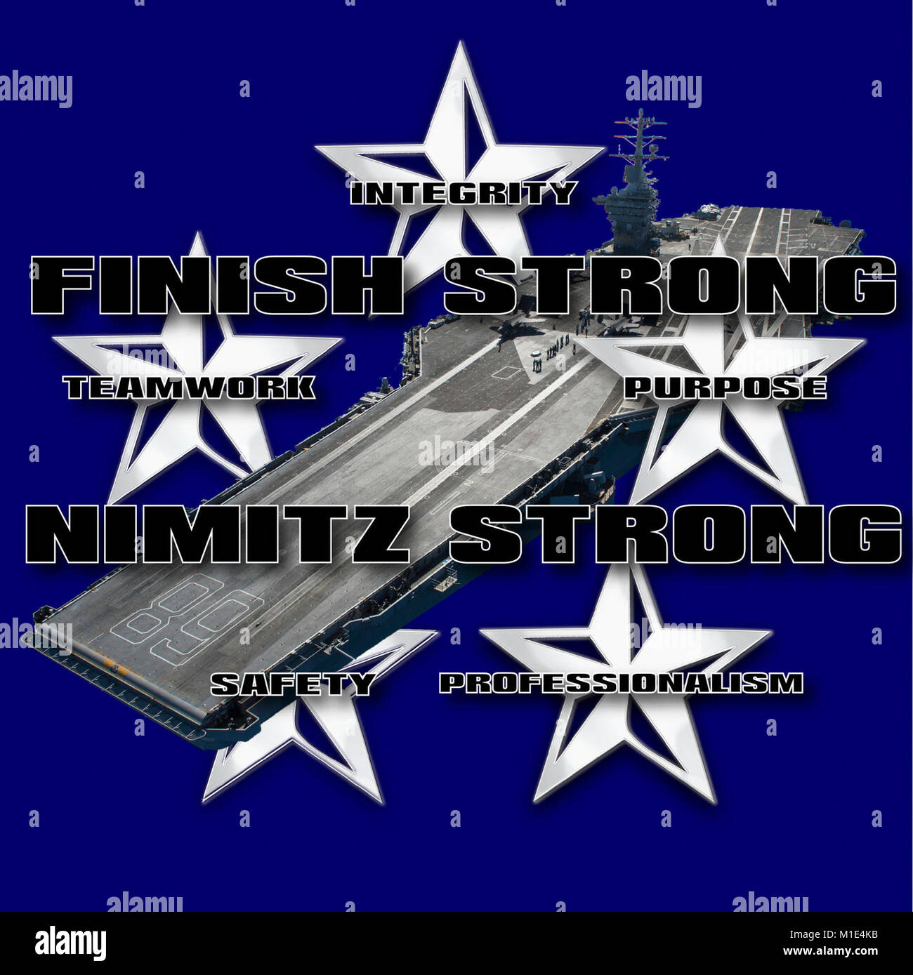 A graphic created for USS Nimitz (CVN 68) intended to keep the crew ...