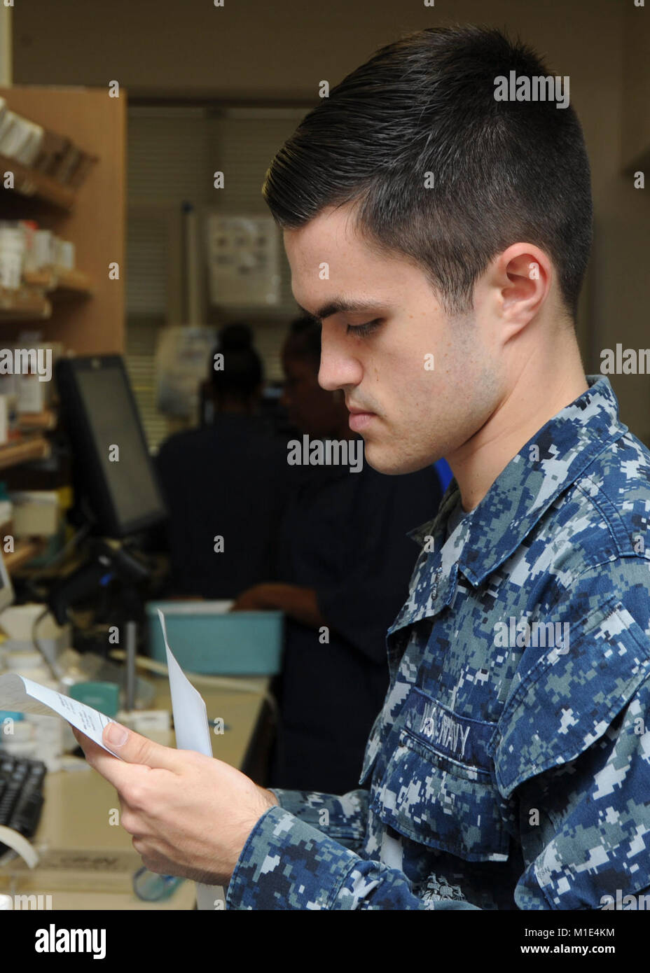 Hospitalman Maxwell Proulx, a pharmacy technician at Naval Hospital ...