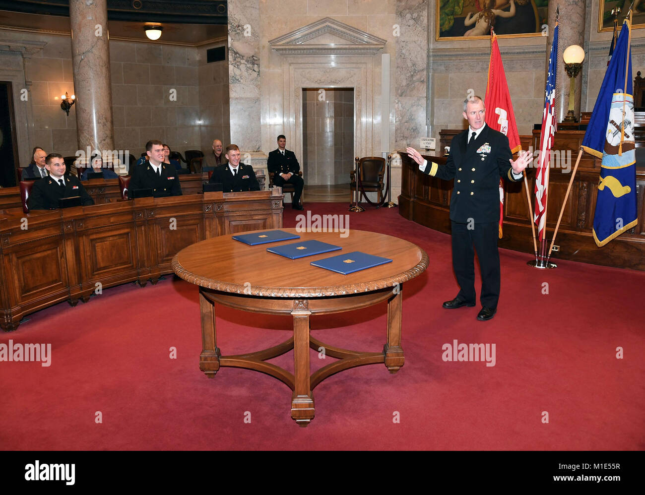 Wis. (Dec. 22, 2017) Rear Adm. Michael D. Bernacchi, commander, Naval ...