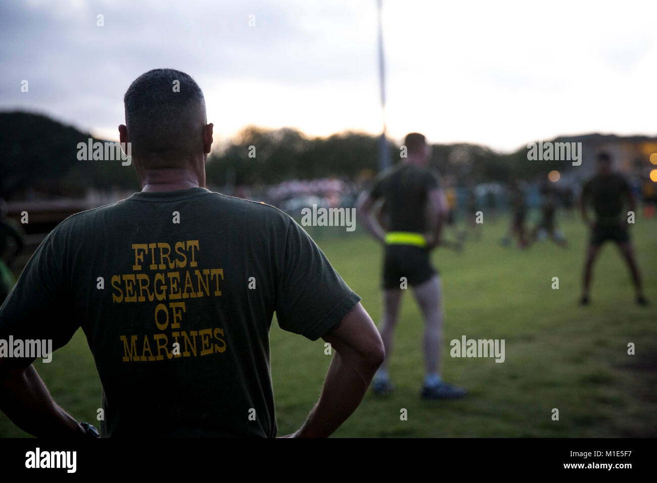 U.S. Marine Corps 1st Sgt. Erick Velez, first sergeant, Headquarters ...