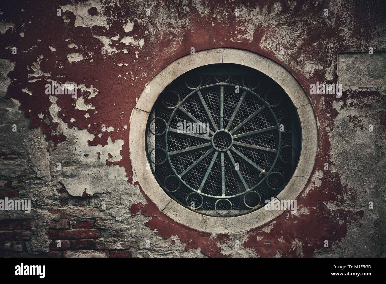 A closeup view of window in historical buildings in Venice, Italy Stock ...