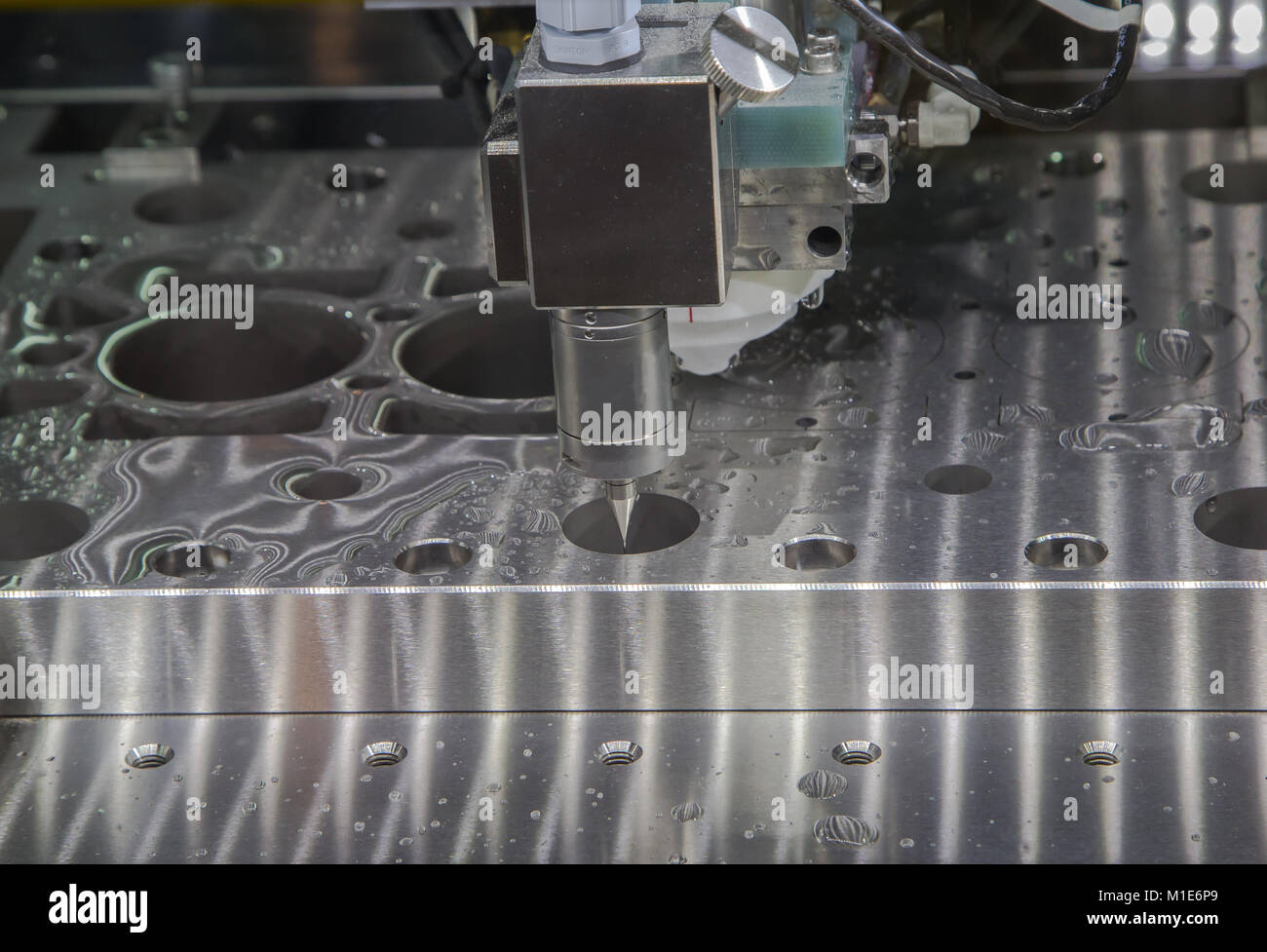 CNC Coordinate Measuring Robotic Machine measuring workpiece Stock ...