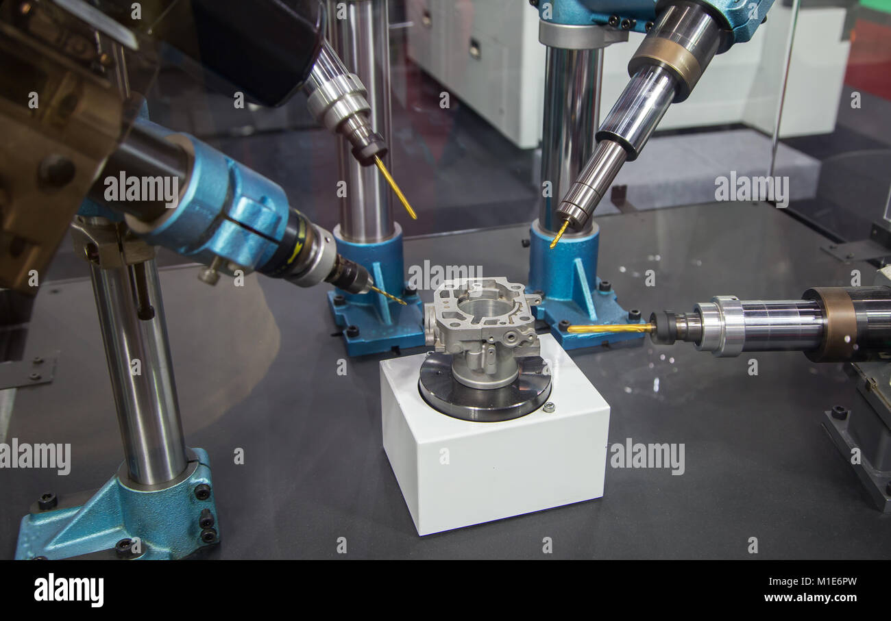 Robot drilling machine drill engine part Stock Photo - Alamy