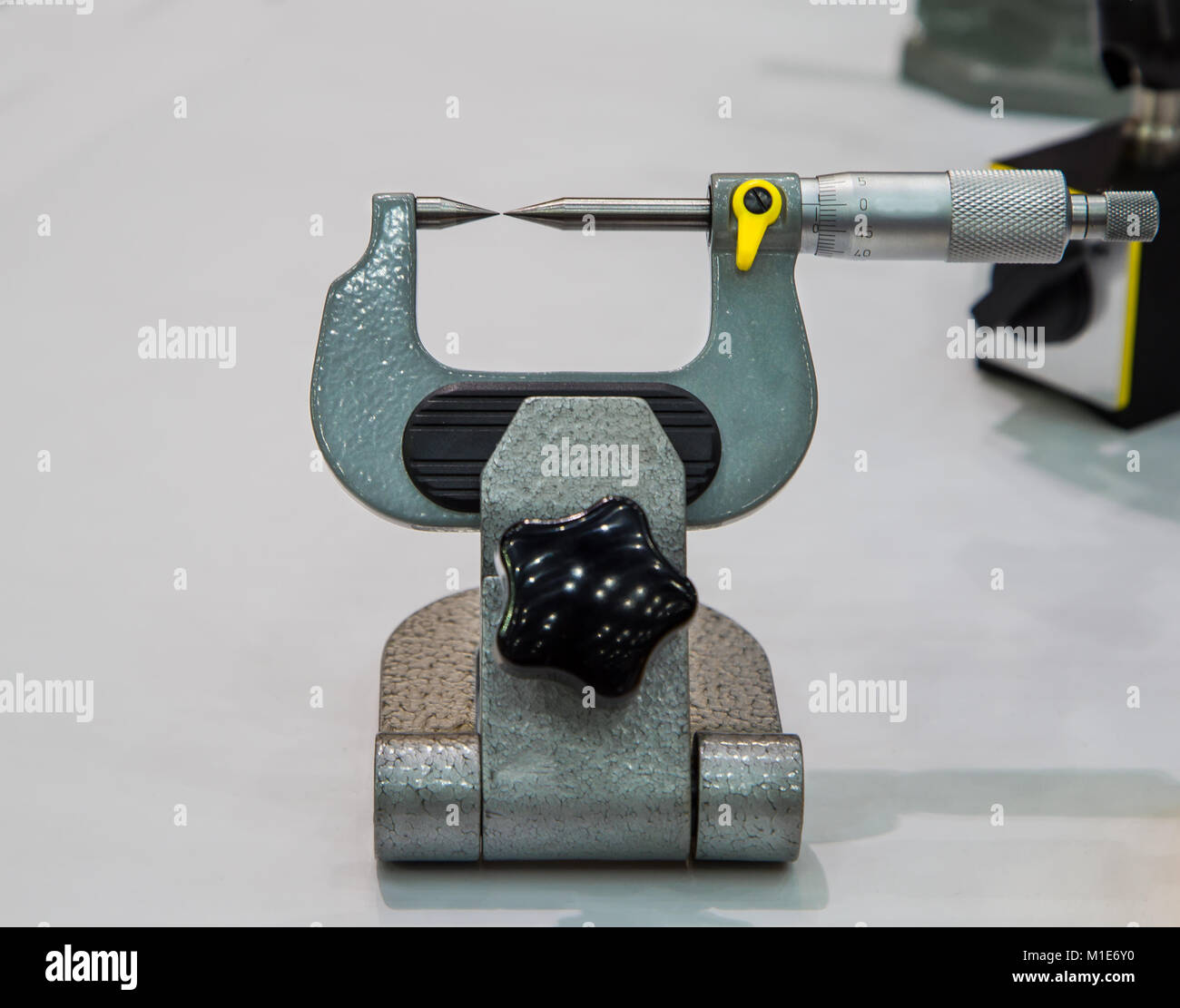 Micrometer gauge precision measuring dimension diameter thickness Stock ...