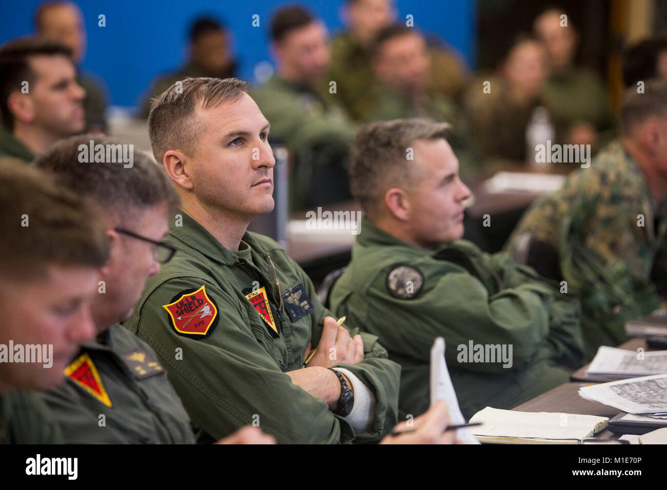 U.S. Marine Corps Maj. Jeremy Hawkins with Marine Aircraft Group 29 ...