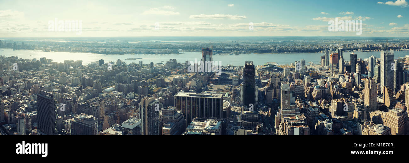 New York City west side urban cityscape panorama view Stock Photo - Alamy