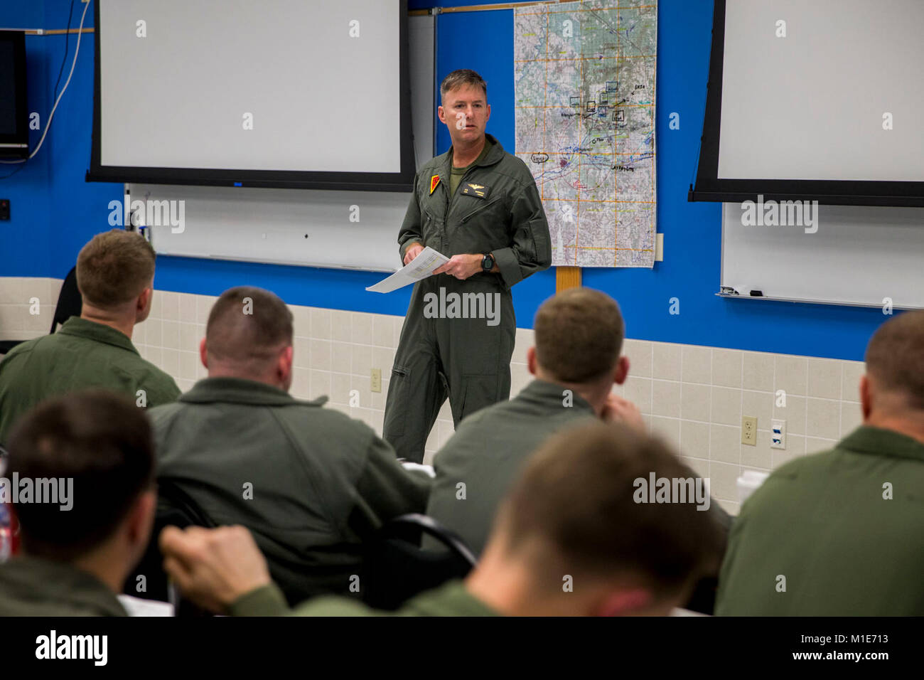 U.S. Marine Corps Col. Robert Morgan, commanding officer of Marine ...