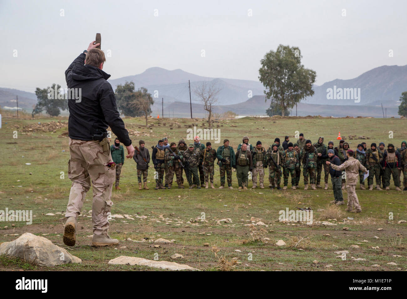 A soldier with the Royal Netherlands army, deployed in support of ...