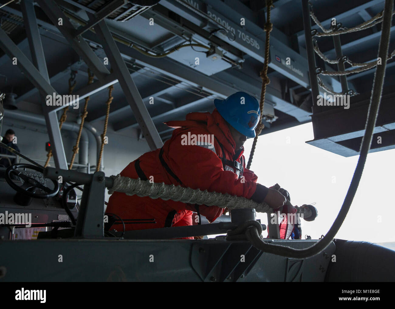 ATLANTIC OCEAN (Jan. 25, 2018) -- Engineman 2nd Class Ashley Hardy, of ...