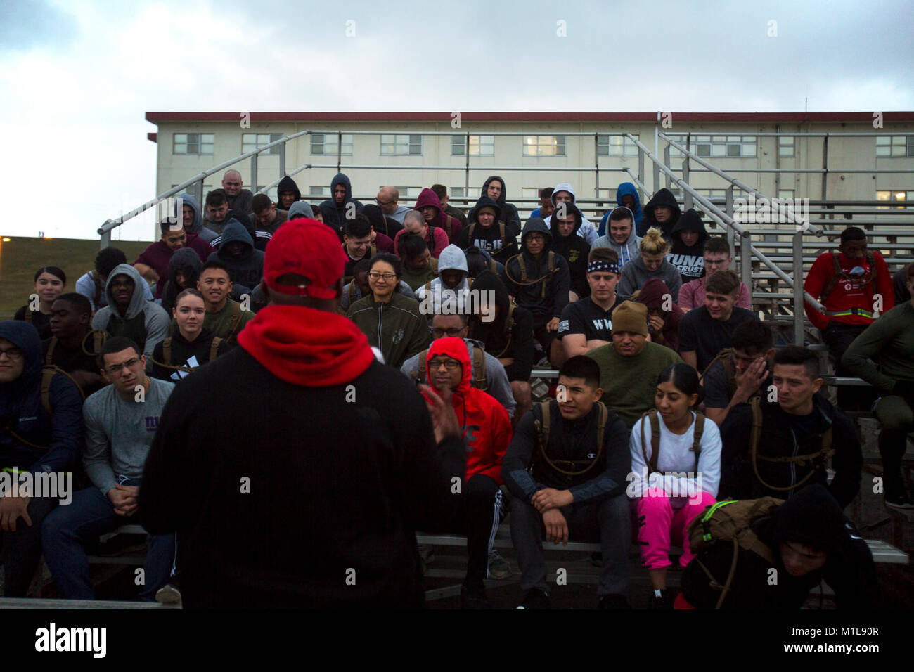 Gunnery Sgt. Jermarcus Tate, company gunnery sergeant for Headquarters ...