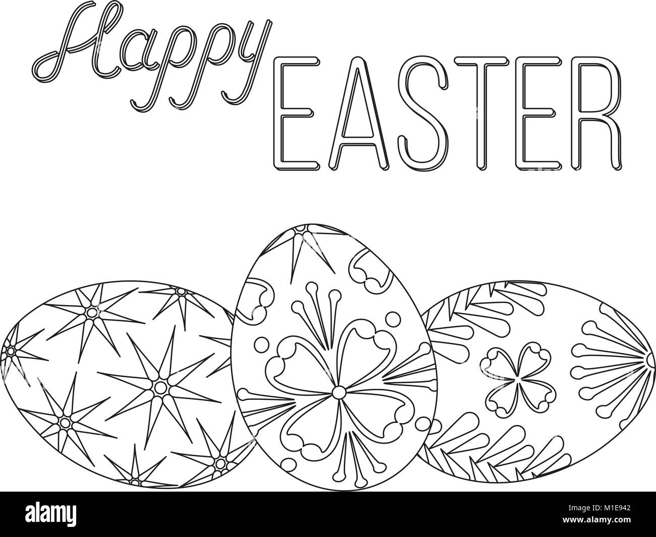 Black outline egg Stock Vector Images - Alamy