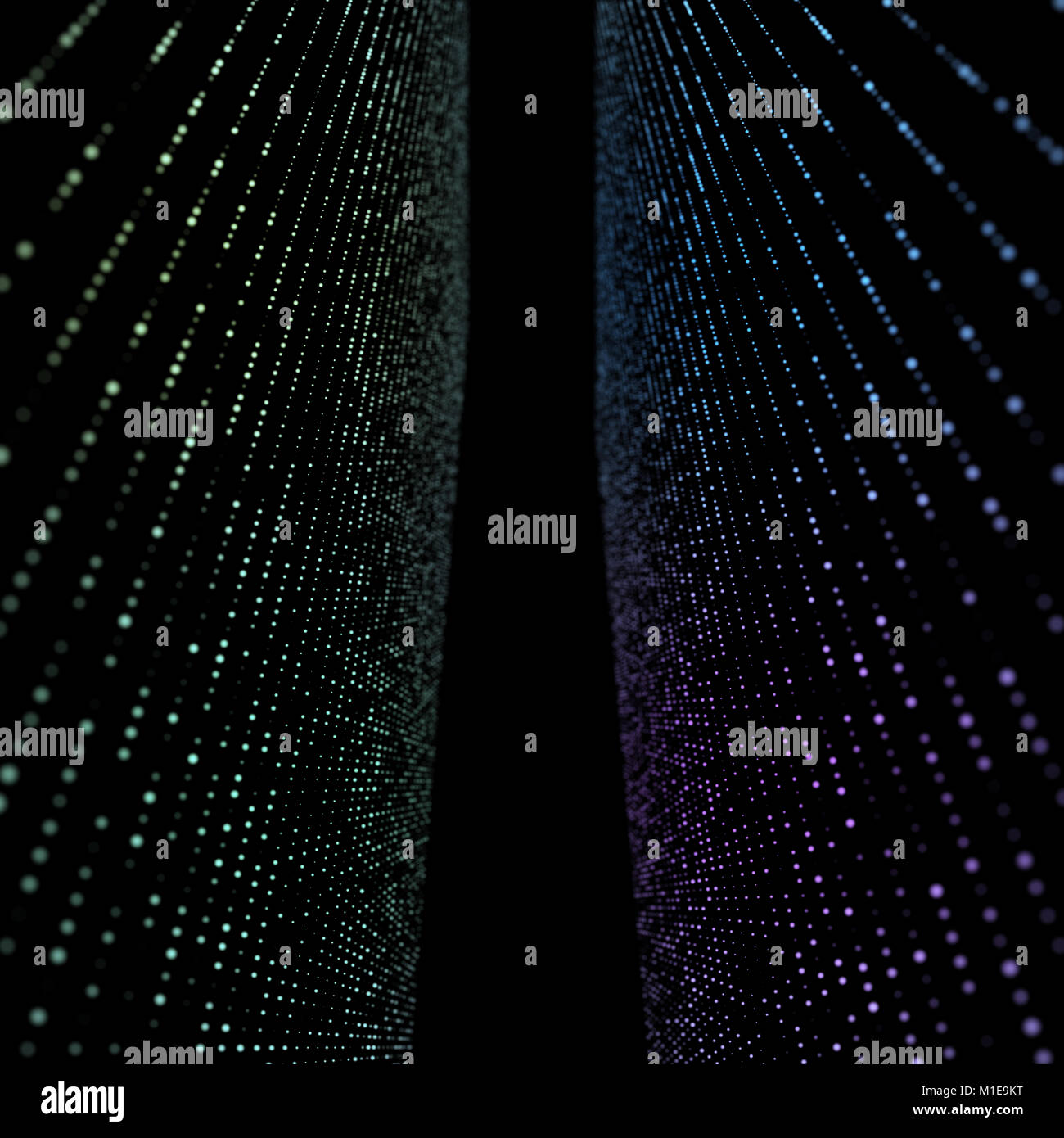 Abstract dots wave space background. Connection structure. Science ...