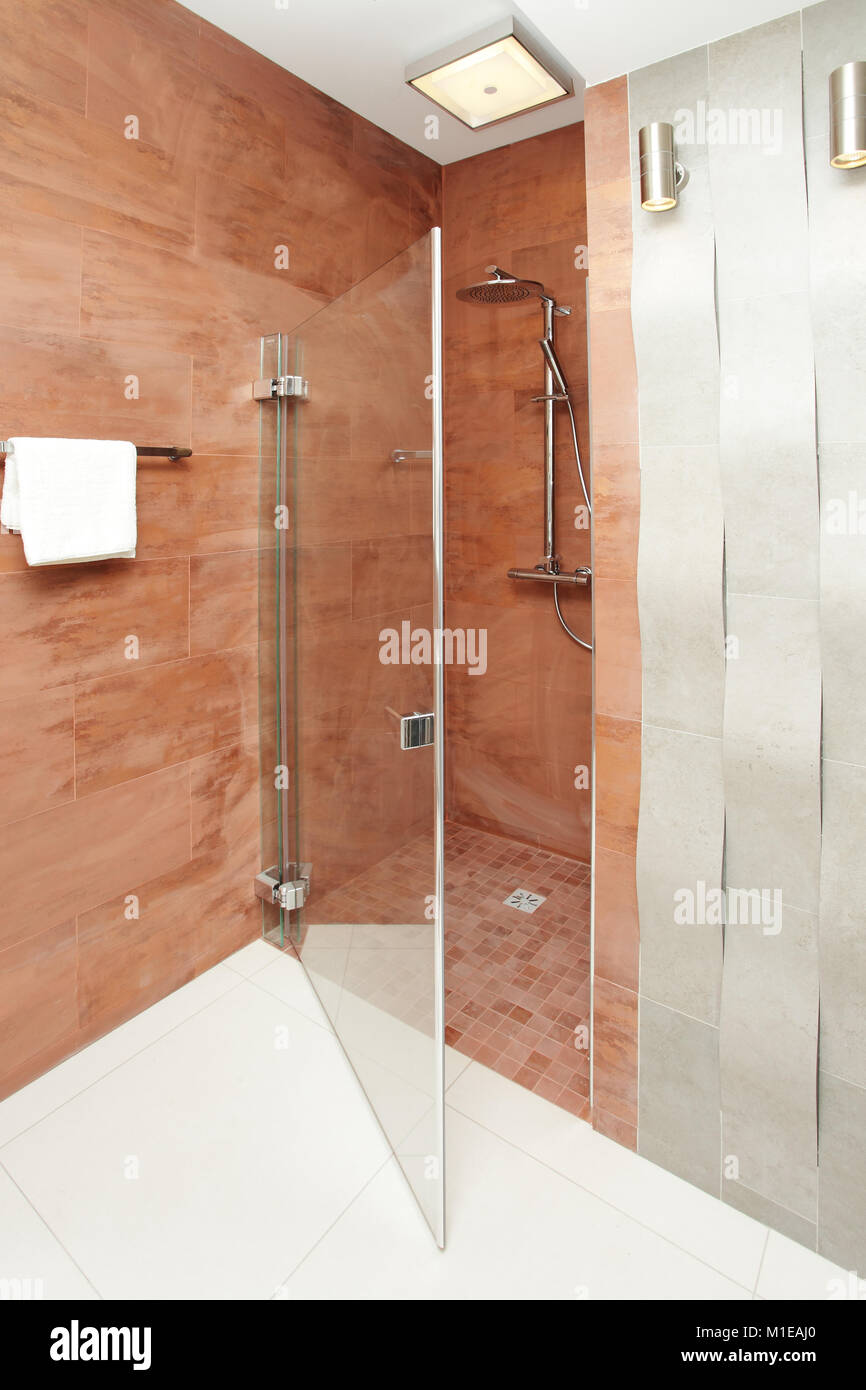 Bathroom shower - modern interior design Stock Photo - Alamy