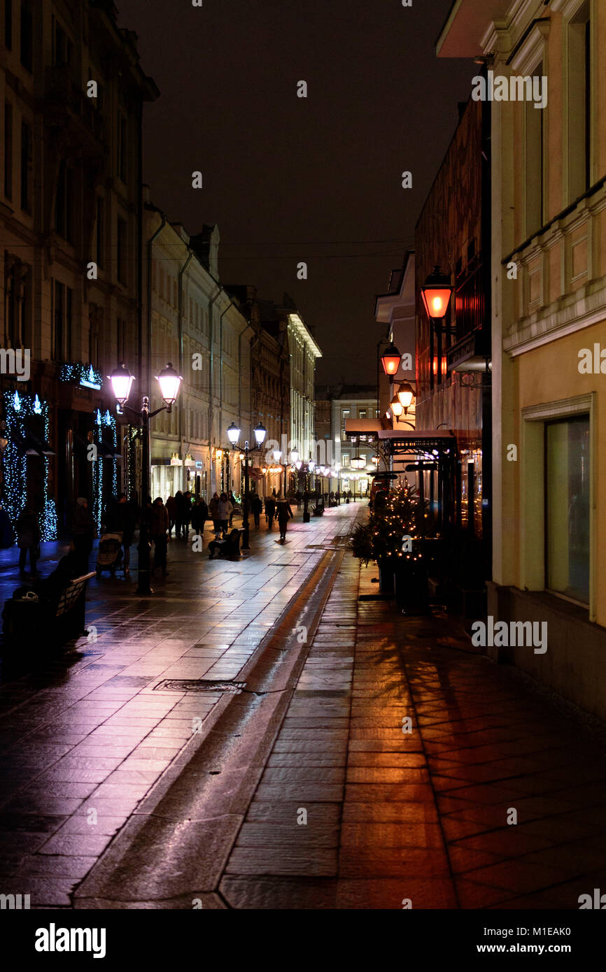 Night streets of the city Stock Photo - Alamy
