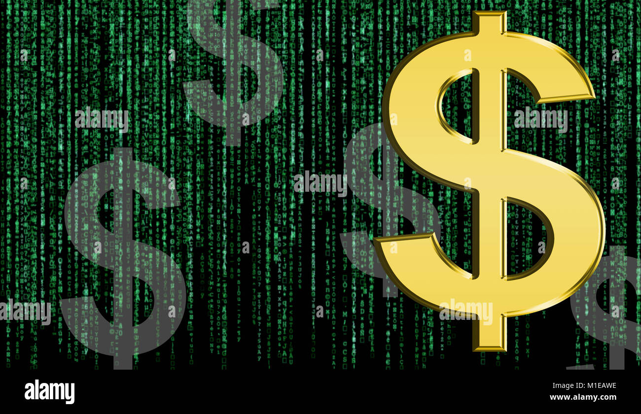 Matrix graphic dollar sign hi-res stock photography and images - Alamy