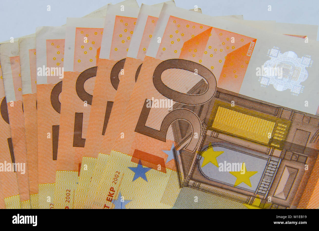 Fan of 50-euro notes Stock Photo - Alamy