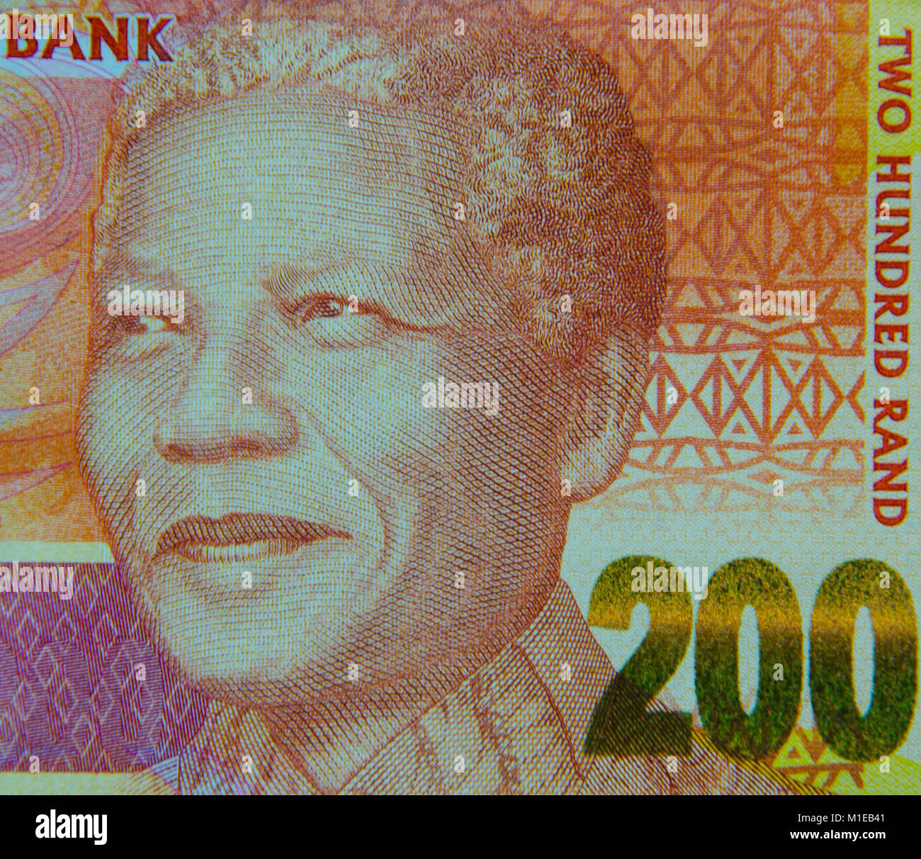 Nelson Mandela portrait on South African rand note Stock Photo - Alamy