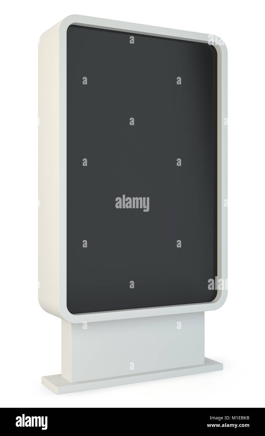 Outdoor advertising displays. Rolling poster display 3d Illustration ...