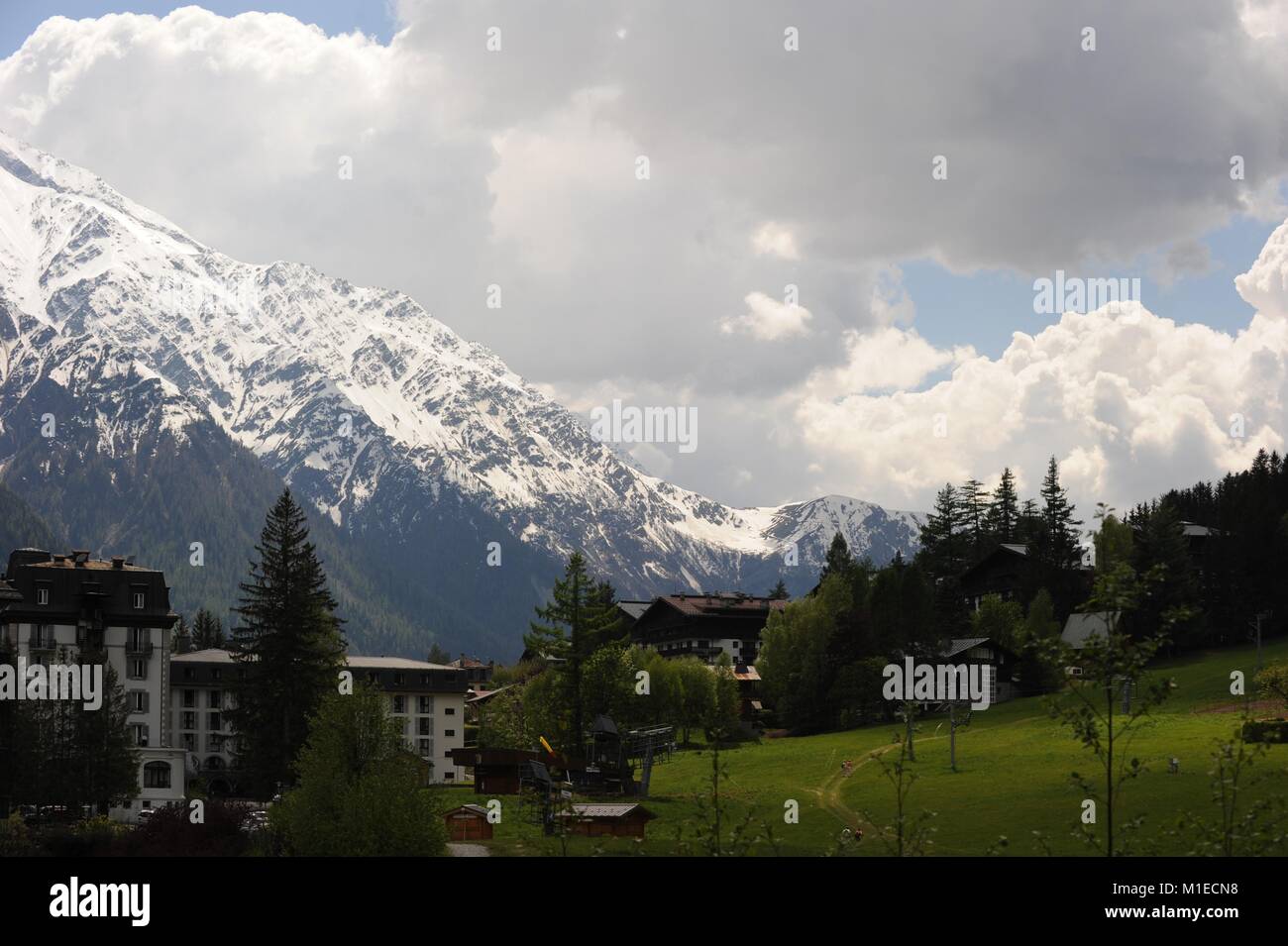 The alps, Chamonix, ski resort Stock Photo - Alamy