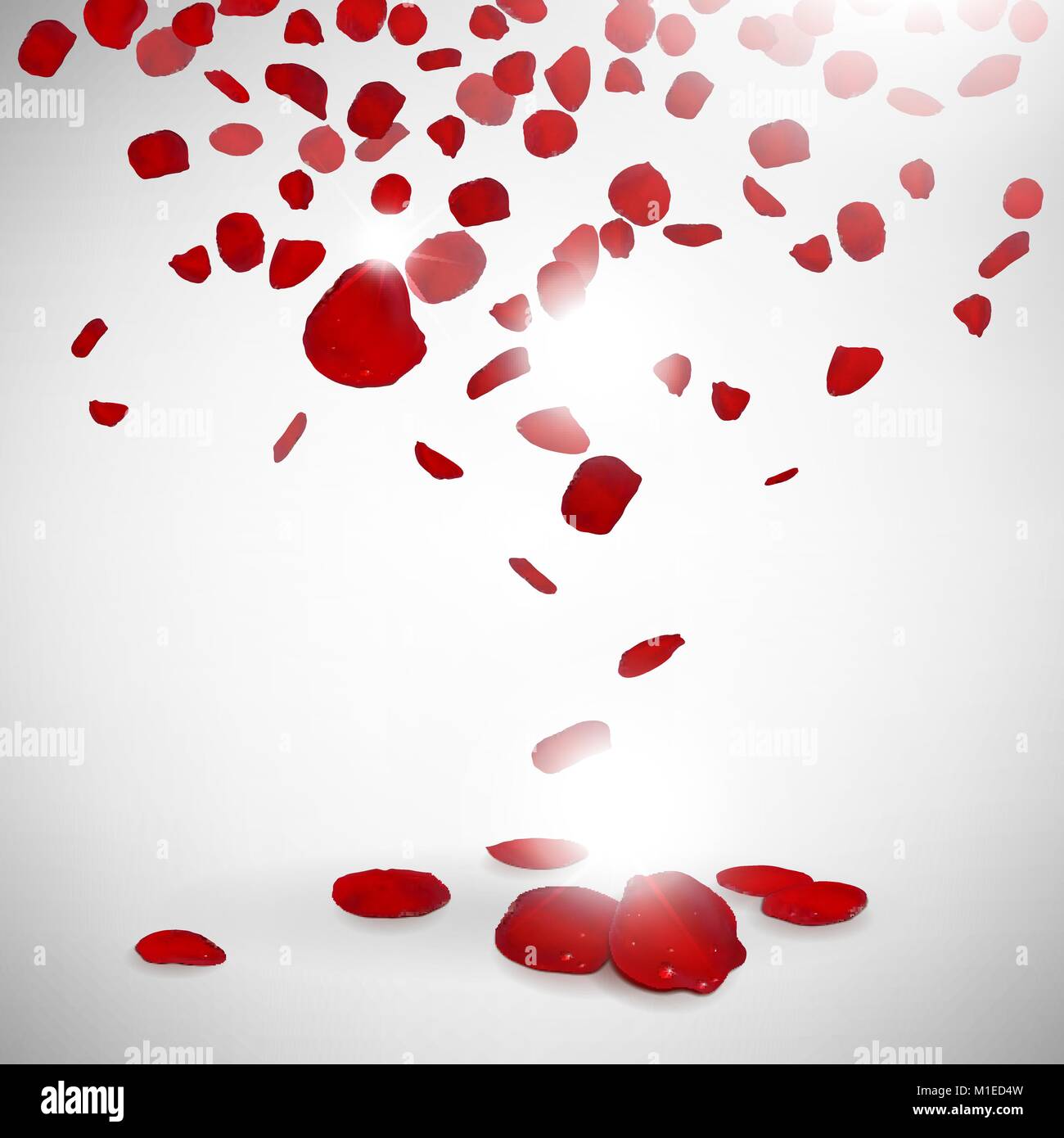 Red petals isolated Stock Vector Images - Alamy
