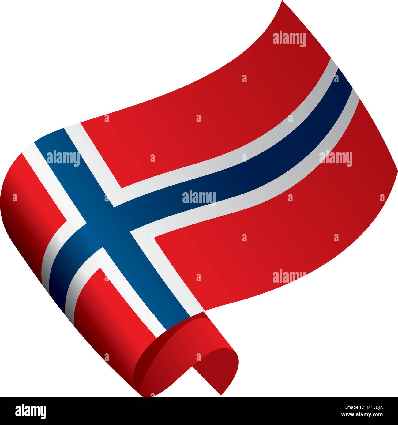 Norway flag, vector illustration Stock Vector Image & Art - Alamy