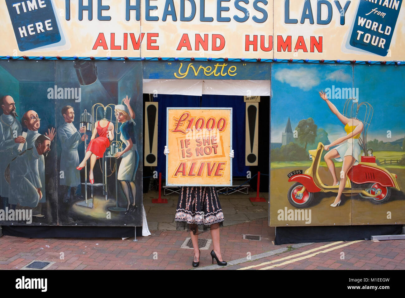 'The Headless Lady' freak show Stock Photo - Alamy