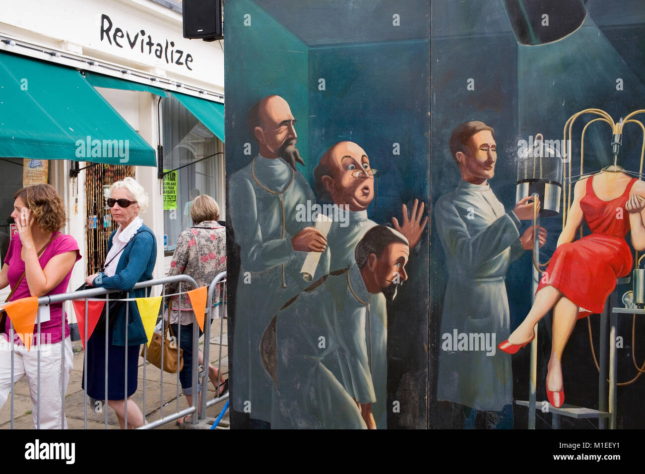 A mural for the headless woman show Stock Photo - Alamy