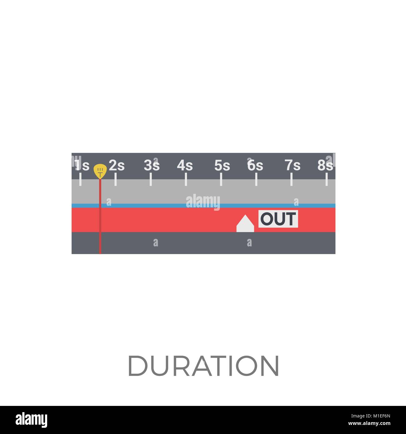 Duration Icon Vector. Isolated on White Background. Trendy Flat Style ...