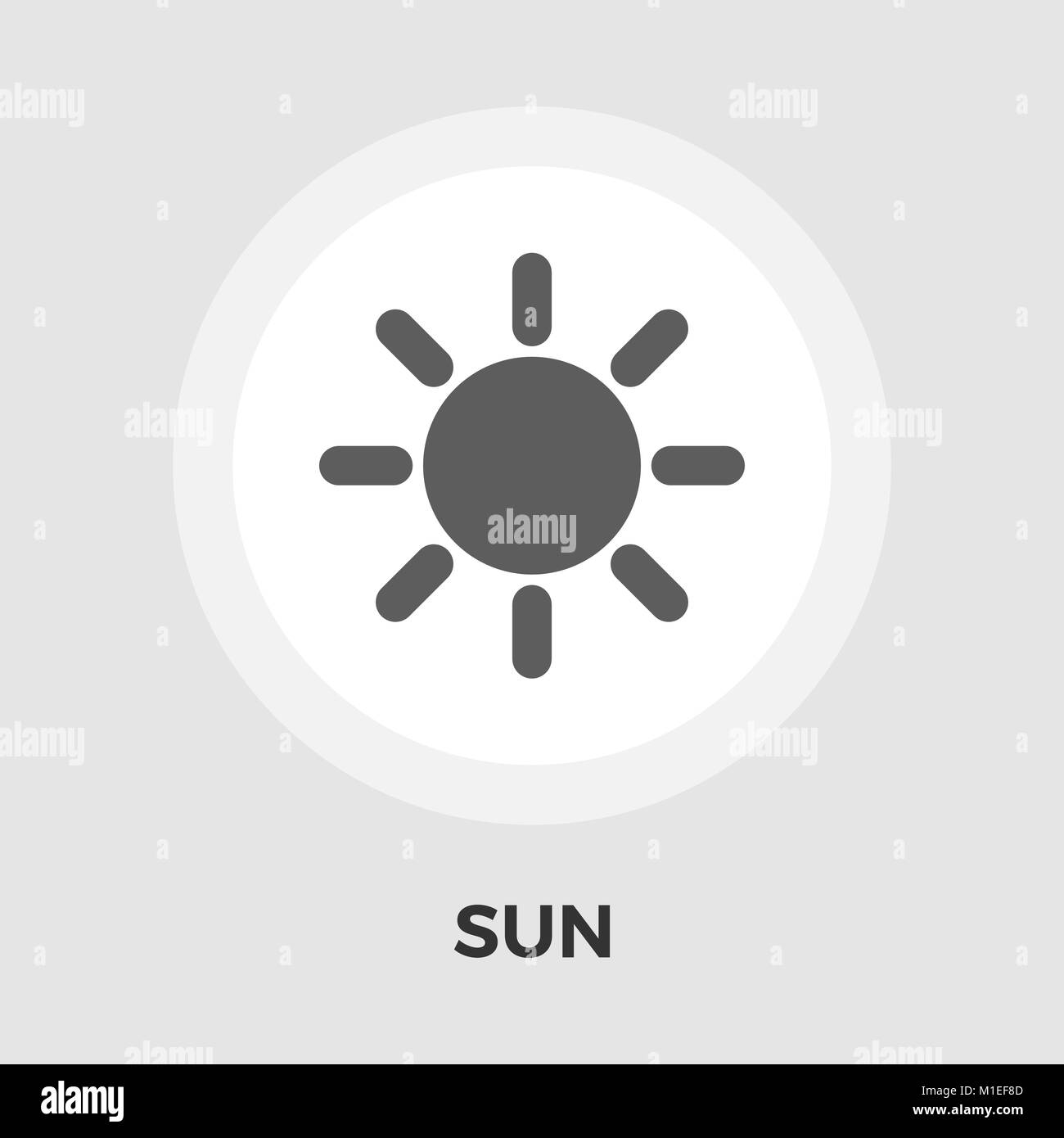Sun Icon Vector. Flat icon isolated on the white background. Editable ...